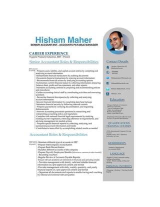 Hisham Senior Accountant CV | PDF