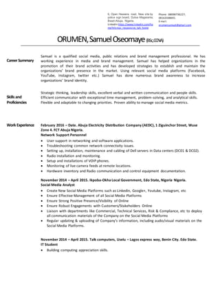 Orumen Samuel Resume | PDF
