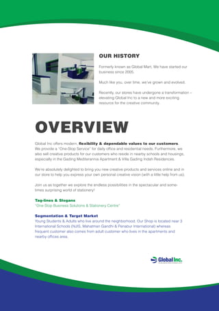 Global Inc Company Profile | PDF | Business | Business and Finance