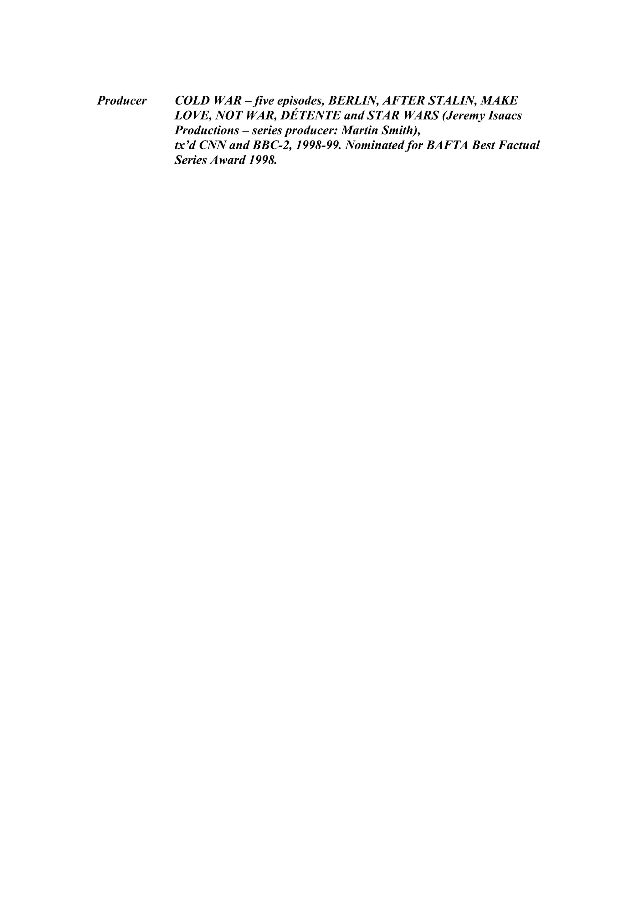 CV for James Barker 2015 | DOC