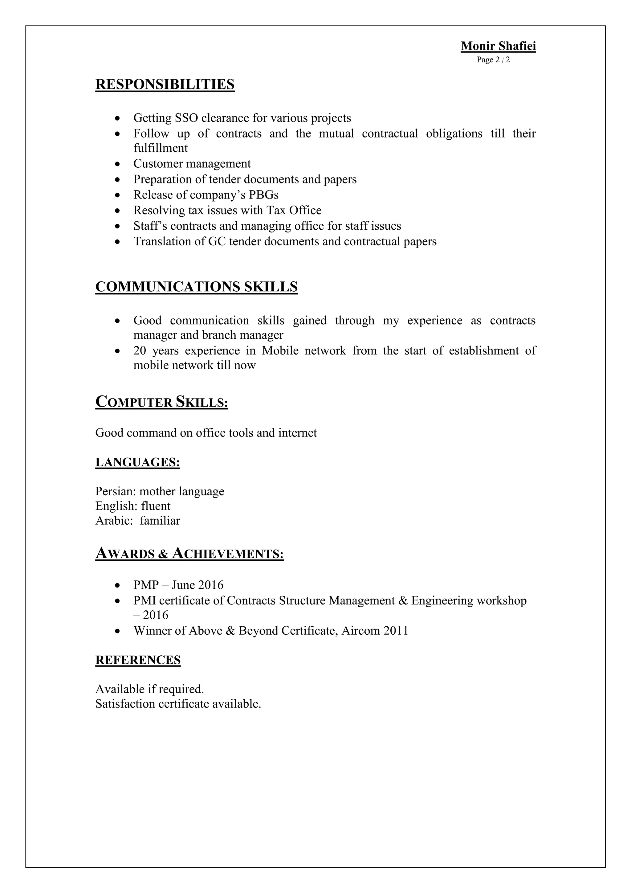 CV_Monir_Shafiei4 | PDF
