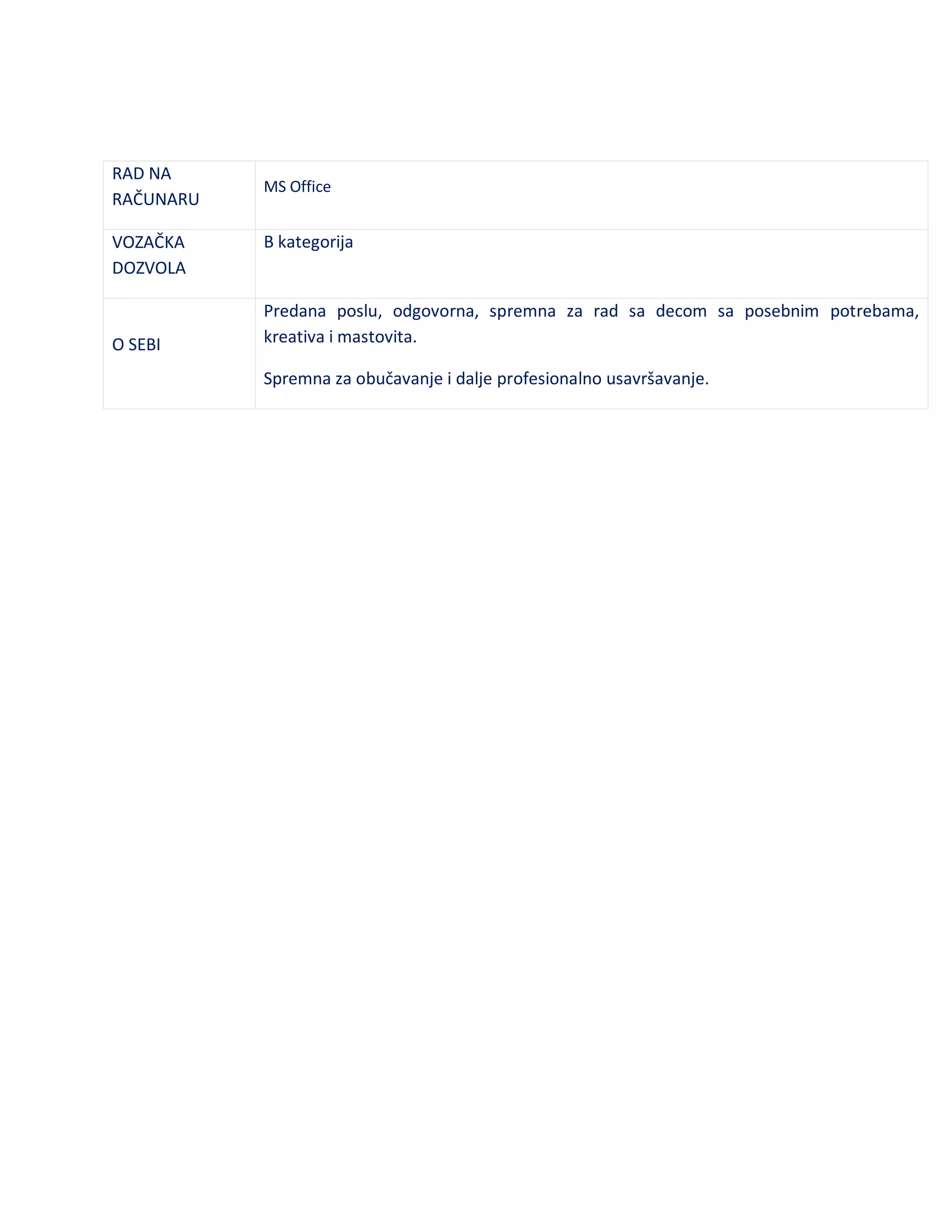 CV Aleksandra Zdravkovic | PDF