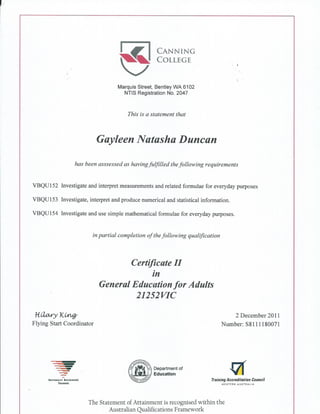 General Education for Adults Certificate II | PDF