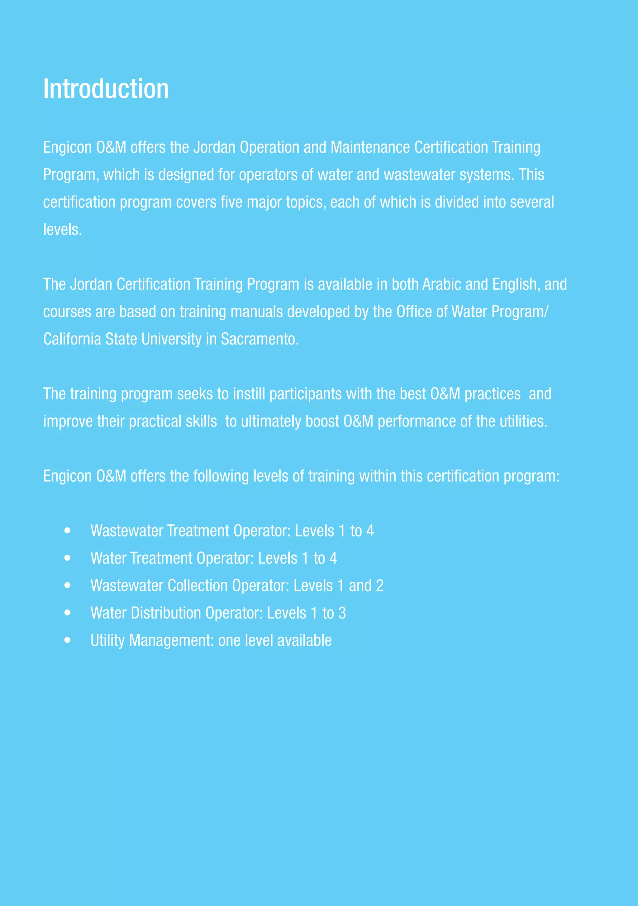 Water Operator Certification Program Brochure | PDF