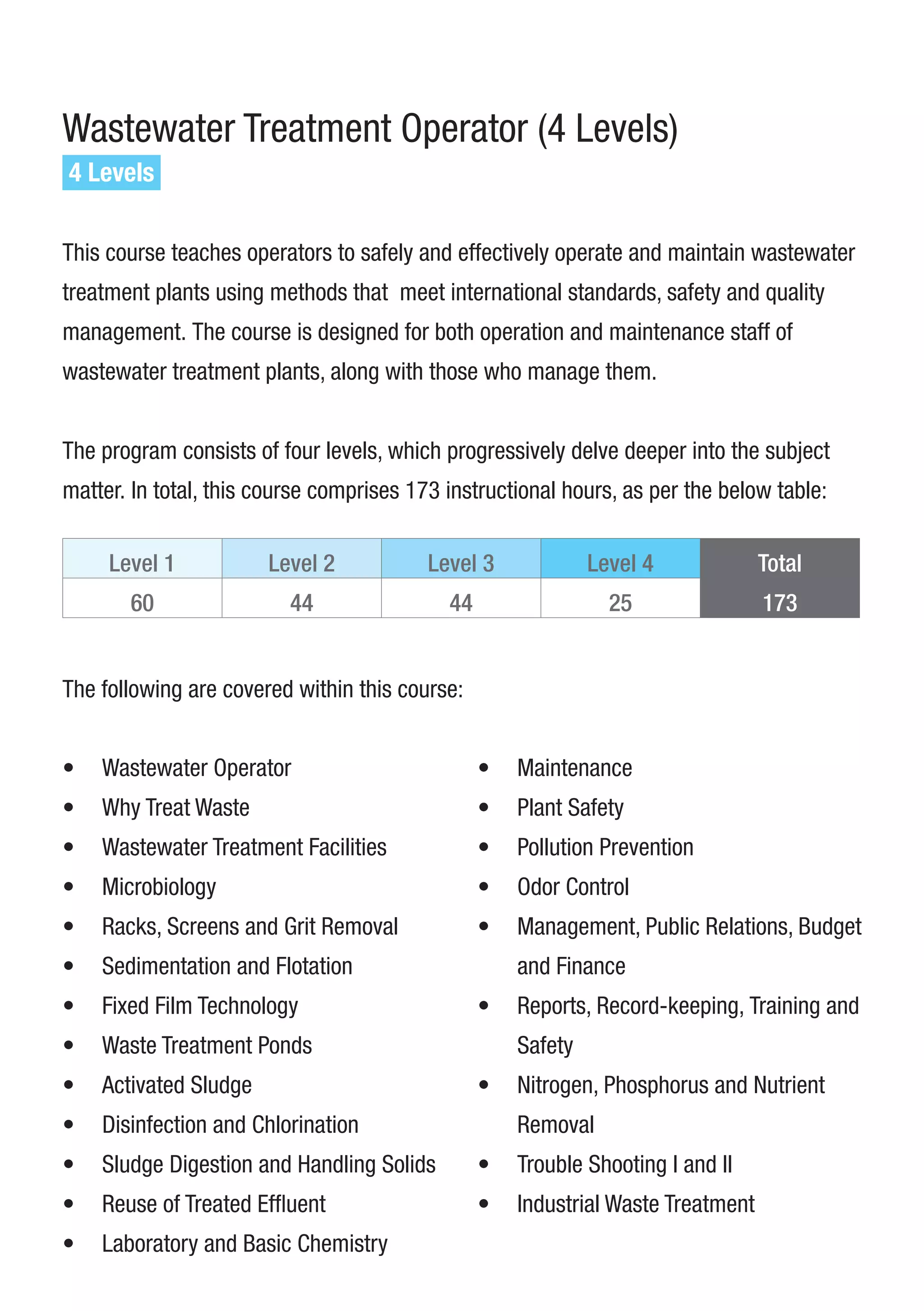 Water Operator Certification Program Brochure | PDF