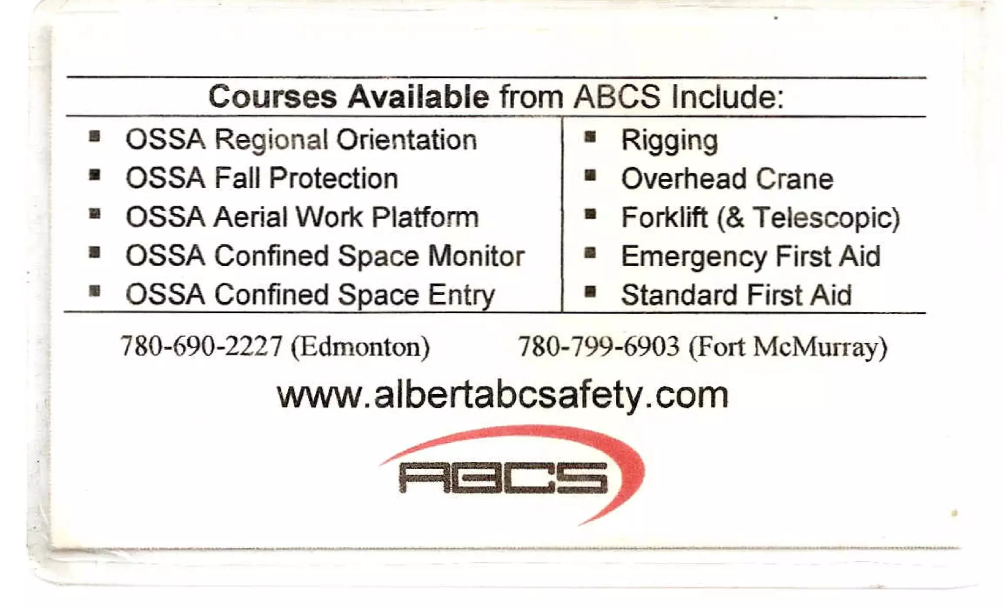 ABCS Alberta BC Safety | PDF