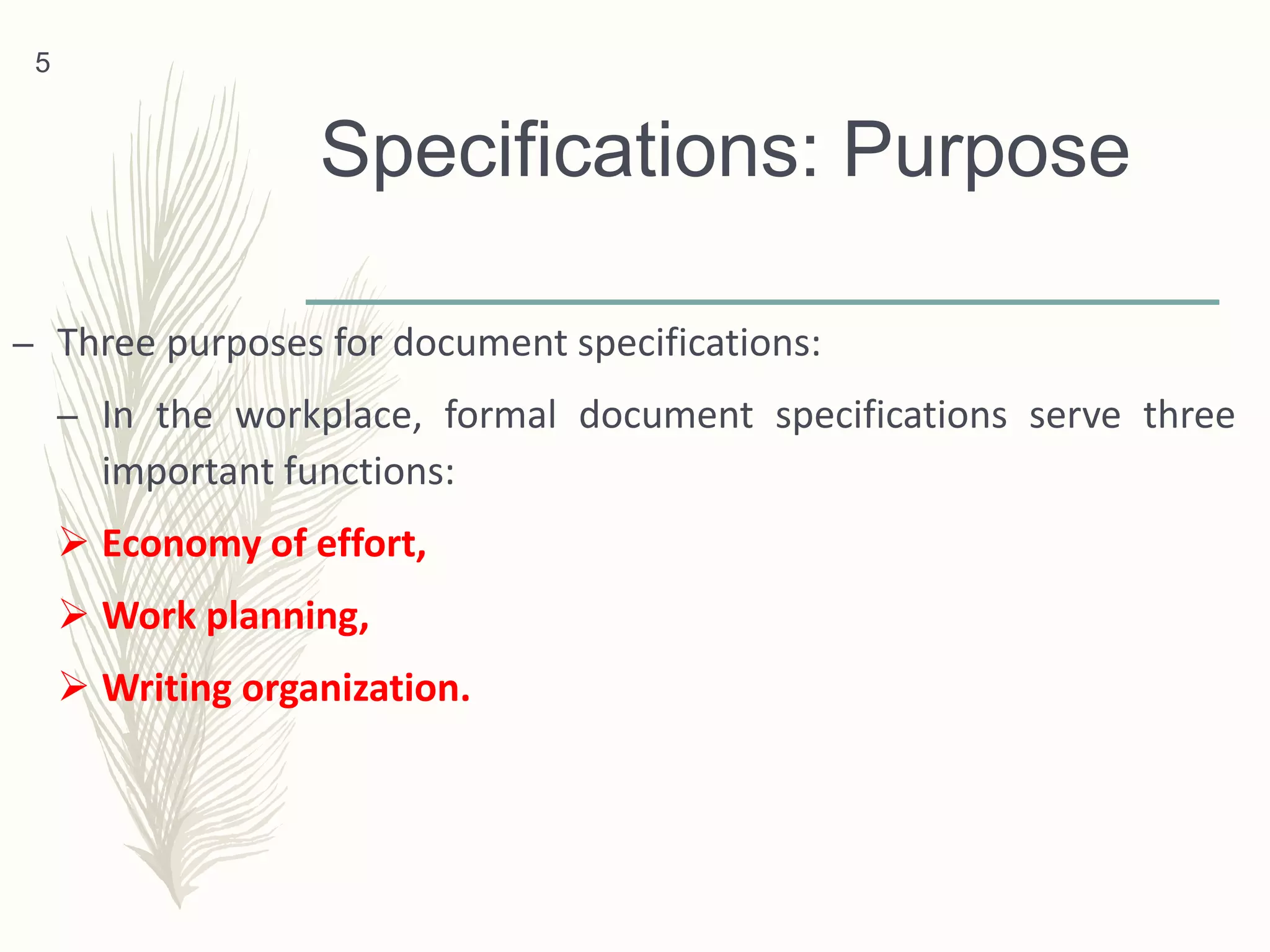 DOCUMENTATION -- CoA & SPECIFICATIONS | PPTX