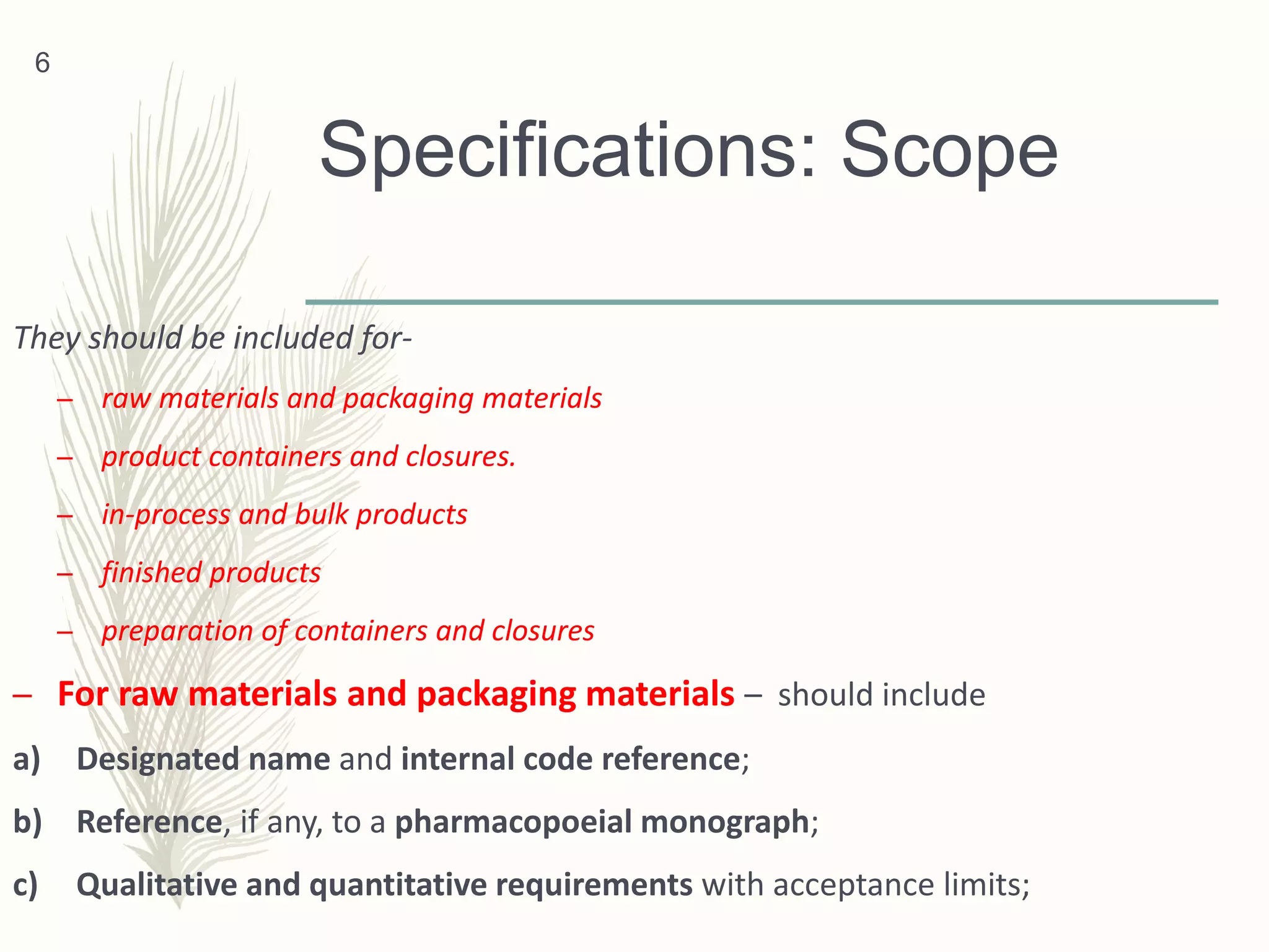 DOCUMENTATION -- CoA & SPECIFICATIONS | PPTX