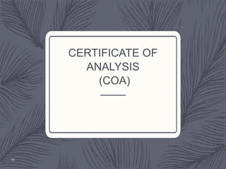 DOCUMENTATION -- CoA & SPECIFICATIONS | PPTX