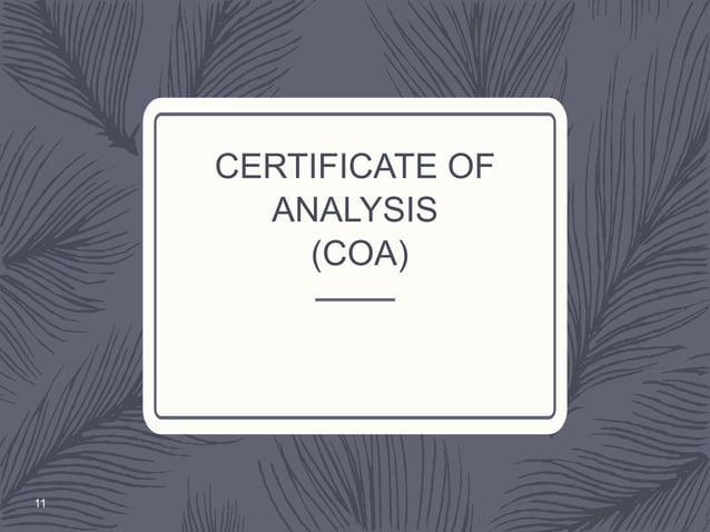 DOCUMENTATION -- CoA & SPECIFICATIONS | PPTX