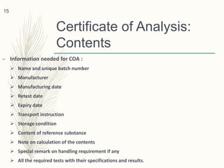 DOCUMENTATION -- CoA & SPECIFICATIONS | PPTX