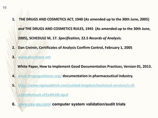 DOCUMENTATION -- CoA & SPECIFICATIONS | PPTX