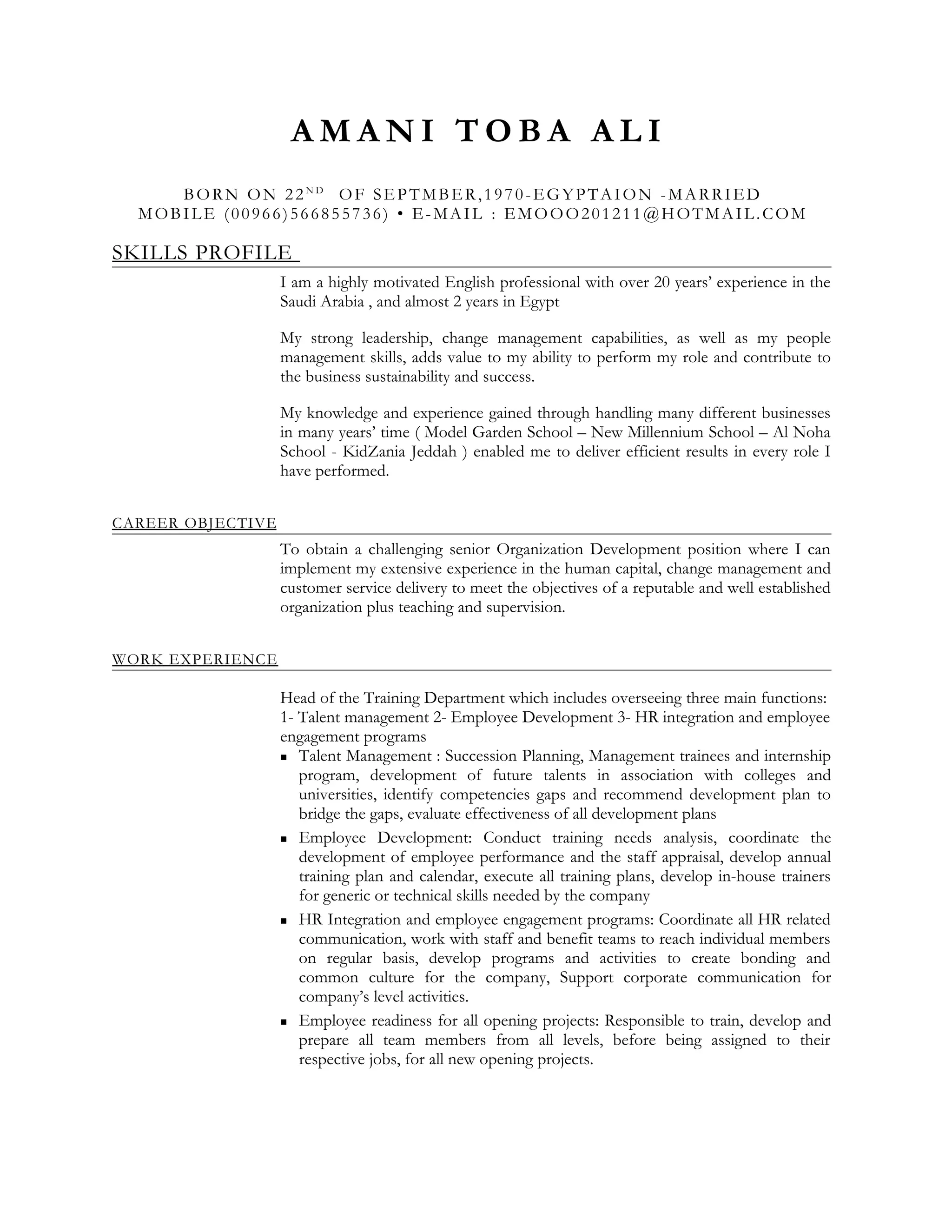 Amani _ Ali CV | DOC