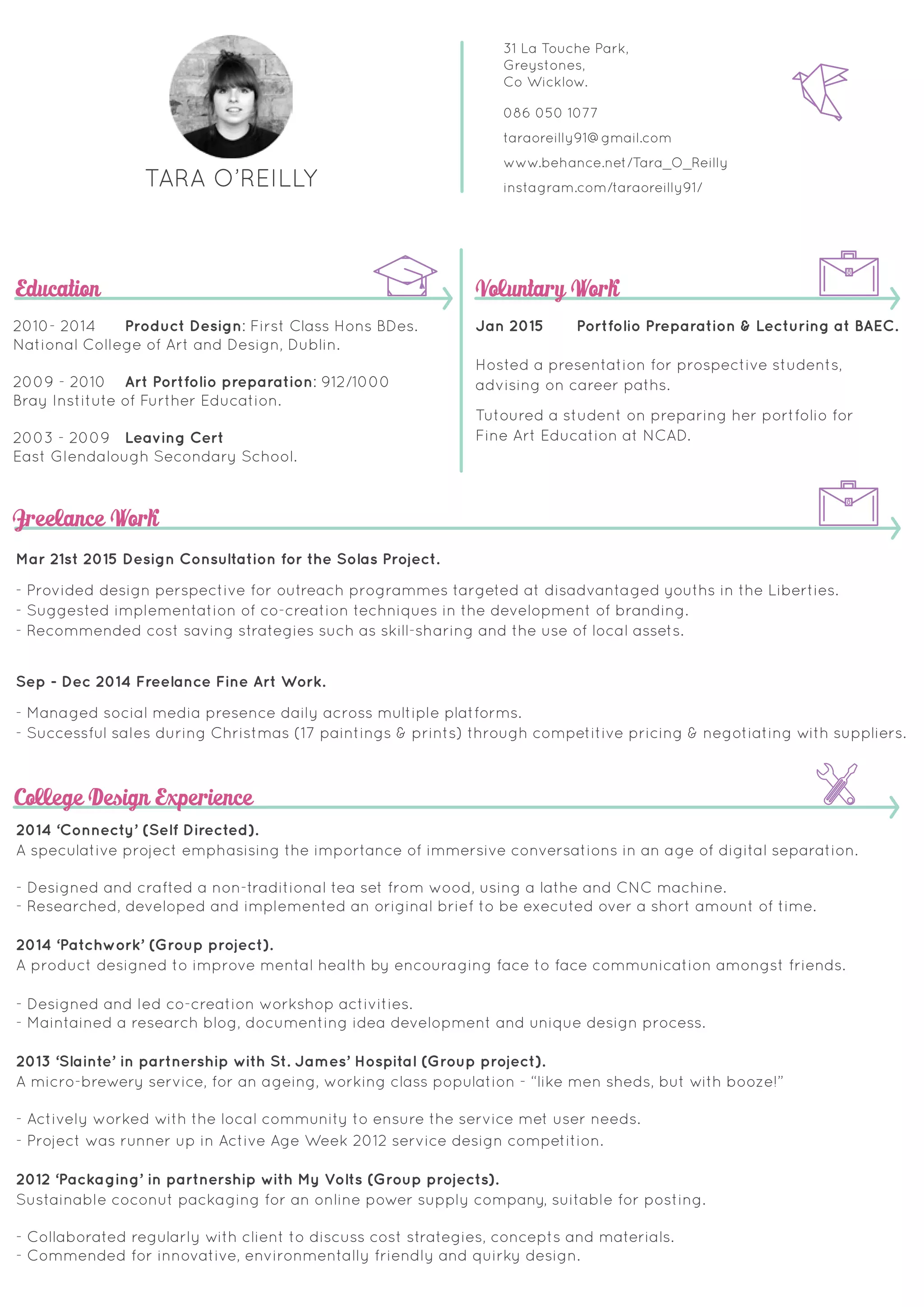 Tara O'Reilly CV 2015 new | PDF