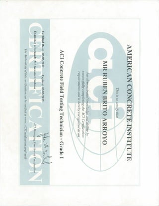 ACI Concrete Field Test Technician - Grade I | PDF