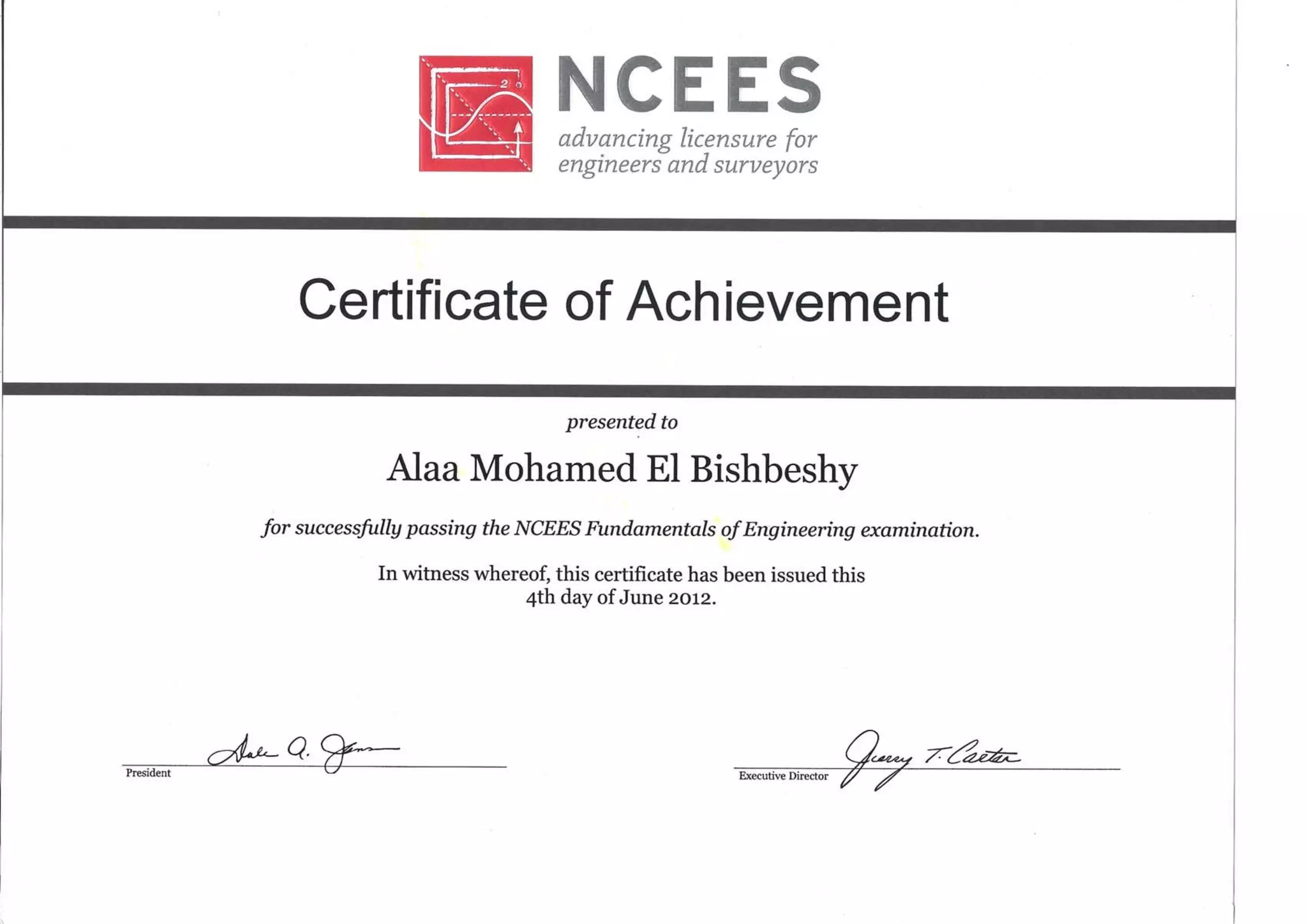FE Certificate | PDF