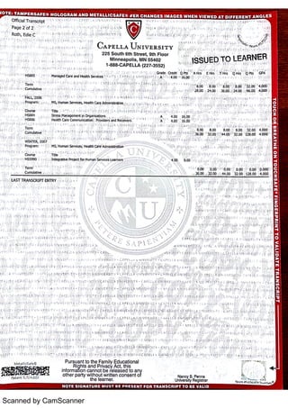 Roth Capella Masters transcripts | PDF