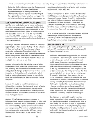 Needs Assessment and Implementation Requirements of a Knowledge Management System for ...