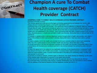 CATCH Power Point Presentation | PDF