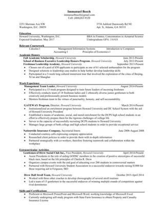 Immanuel Beech Resume | PDF
