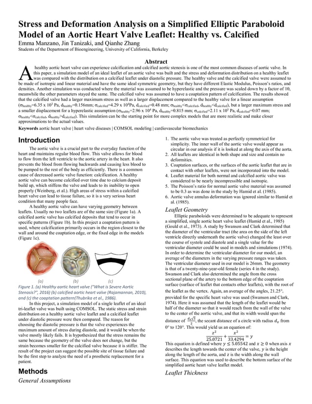 Stress and Deformation Analysis on a Simplified Elliptic Paraboloid ...
