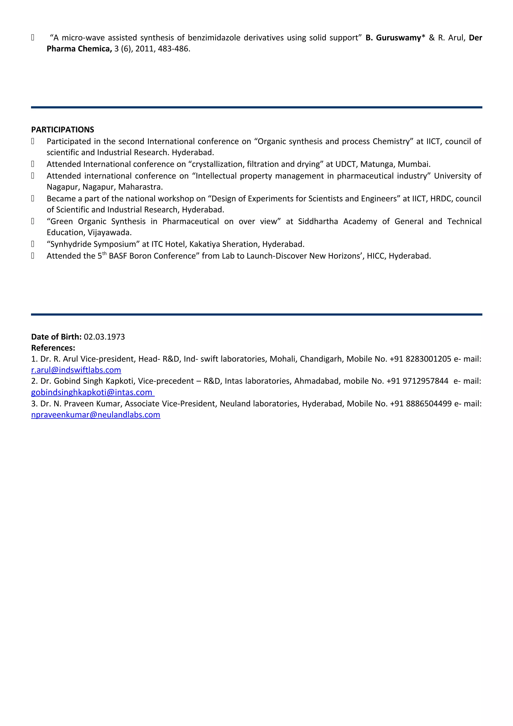 Dr. Guruswamy CV | DOC