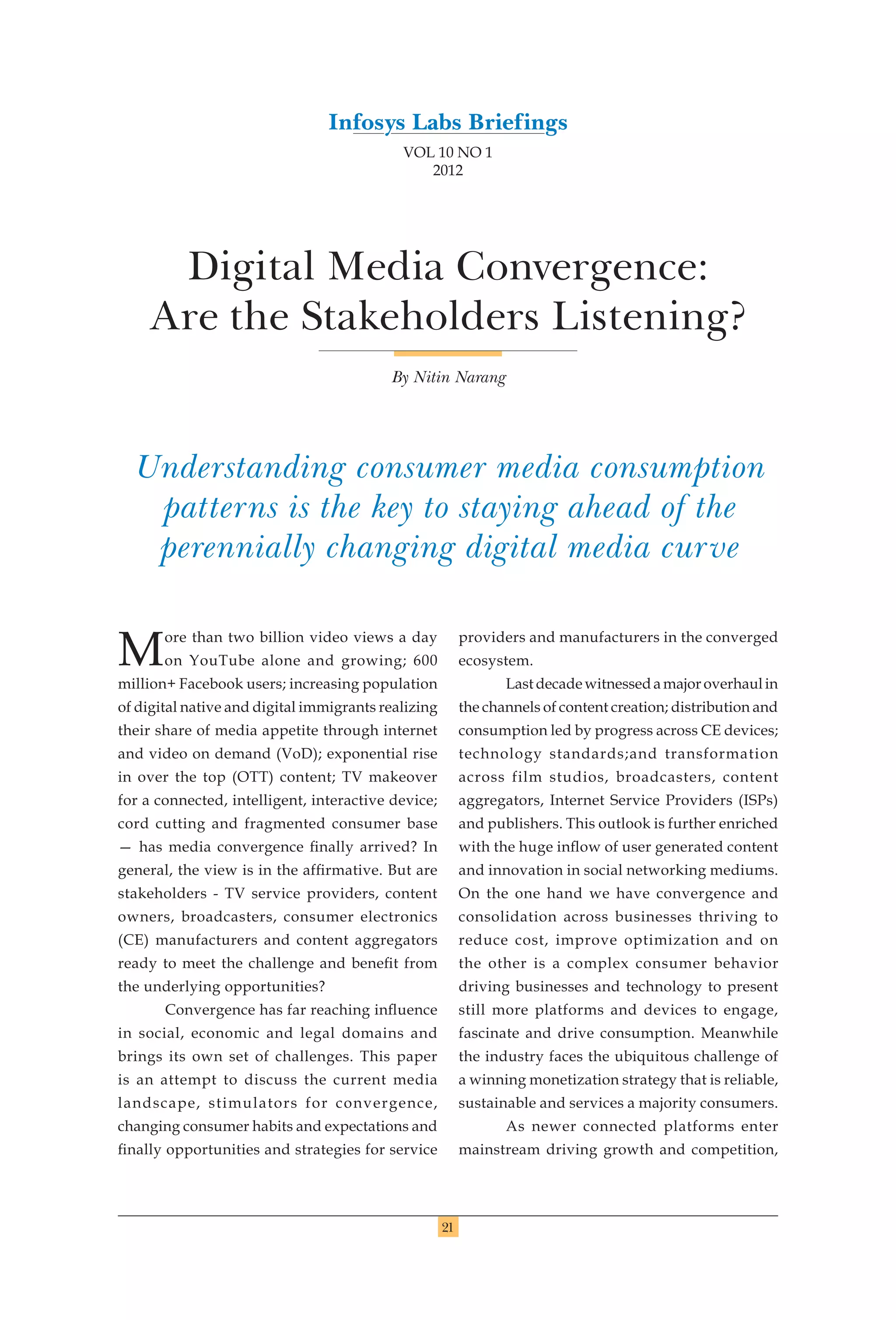 digital-media-convergence | PDF | Internet | Computing