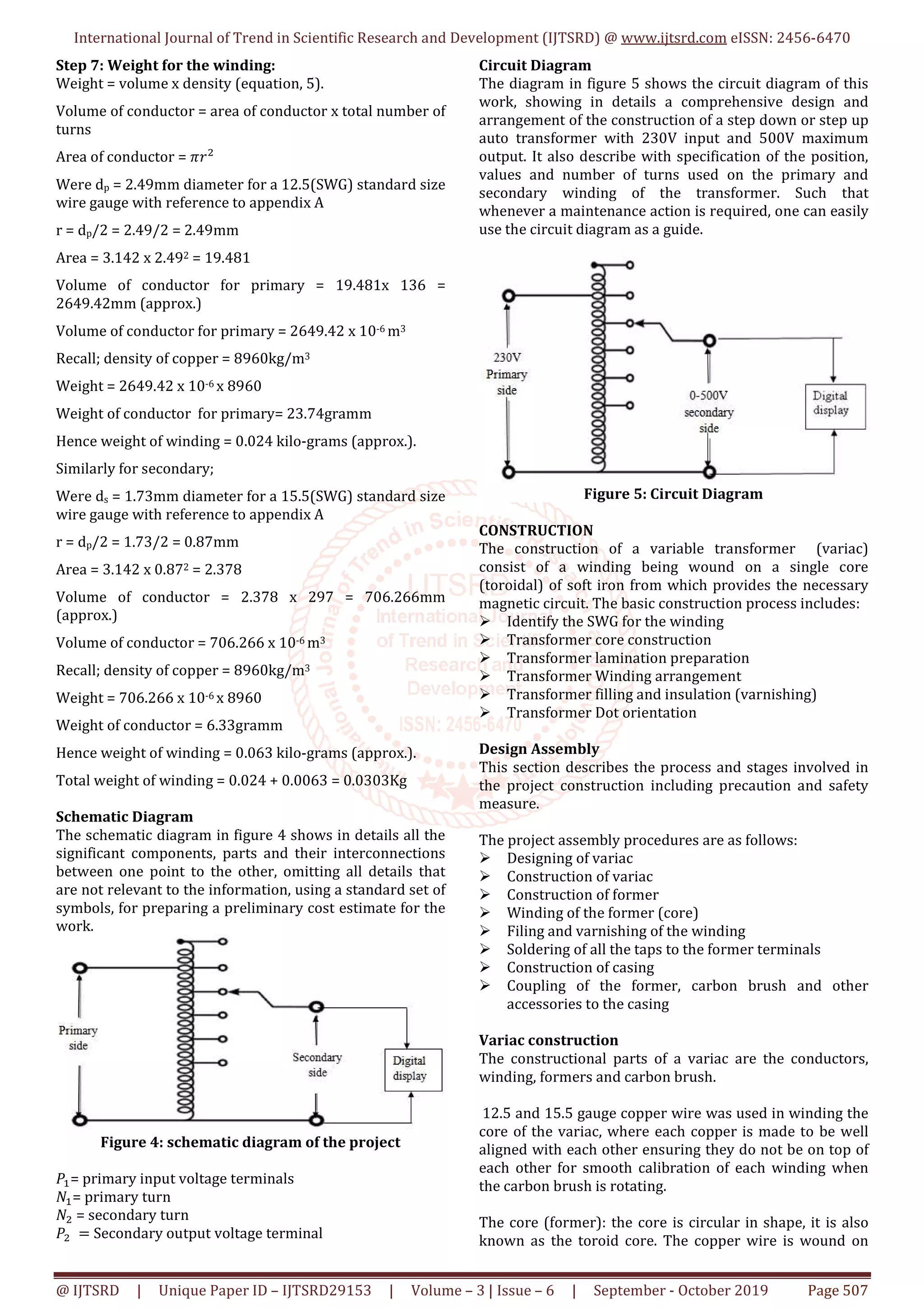 Design and Construction of 0 500V 3KVA Variac with Digital Display | PDF