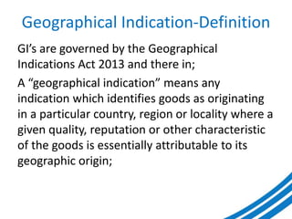 GEOGRAPHICAL INDICATIONS | PPTX