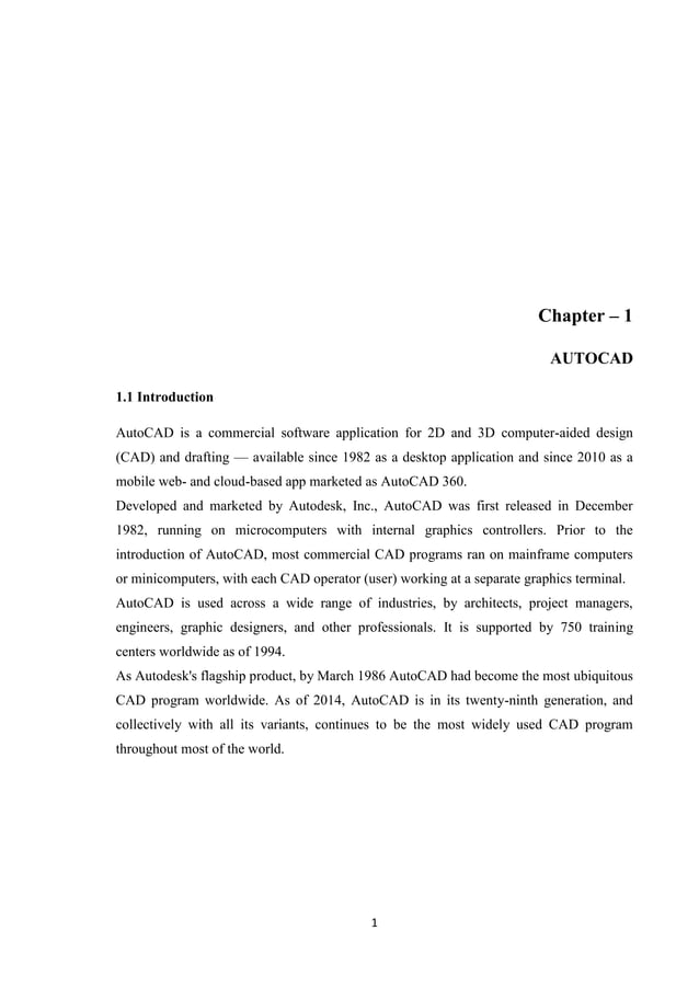 AUTOCAD Report | PDF | Computing | Technology & Computing
