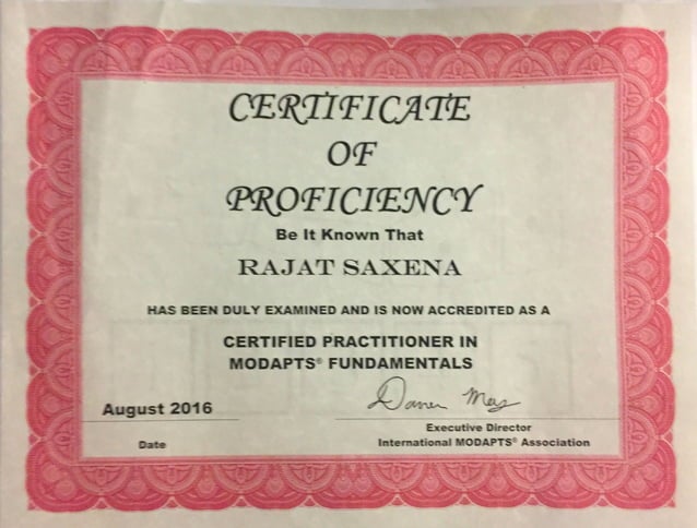 MODAPT Certification | PDF