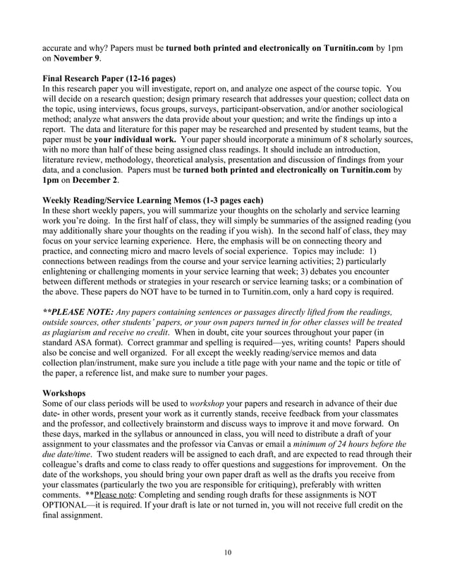 Capstone syllabus F15 | PDF