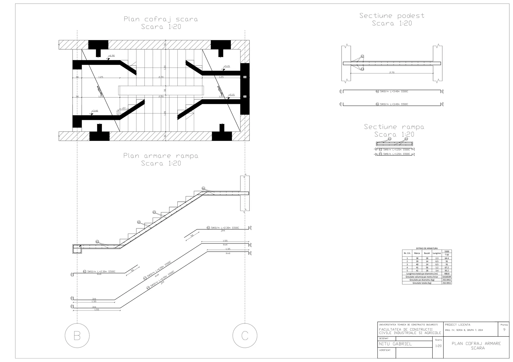 Alipire Tunari-armare scara | PDF