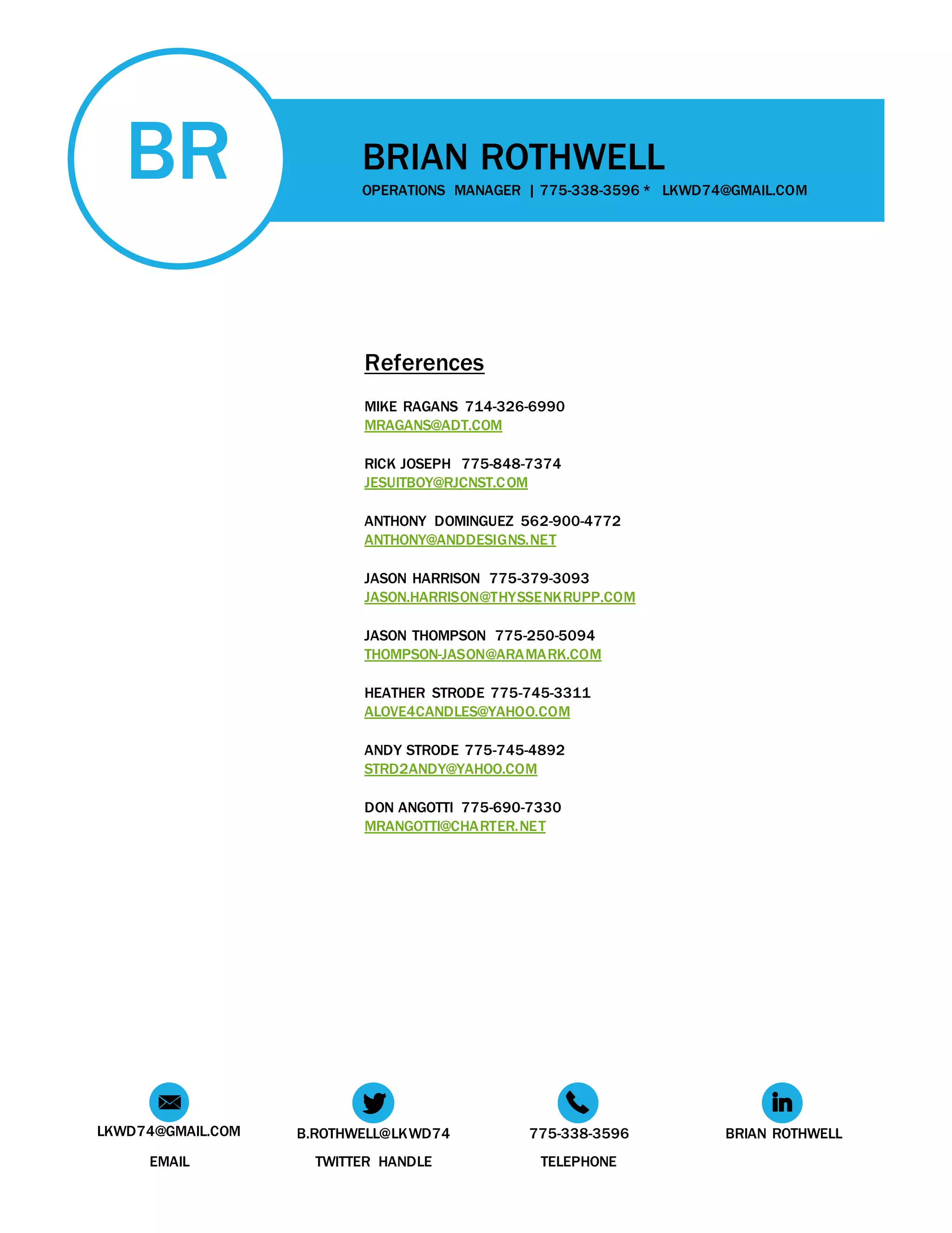 BRIAN ROTHWELL Resume 2 | DOCX | Sales | Business