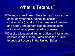 Tetanus | PPT