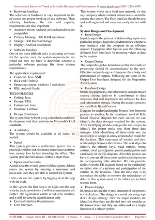 Fingerprint Alert System A Solution for Effective Management System | PDF