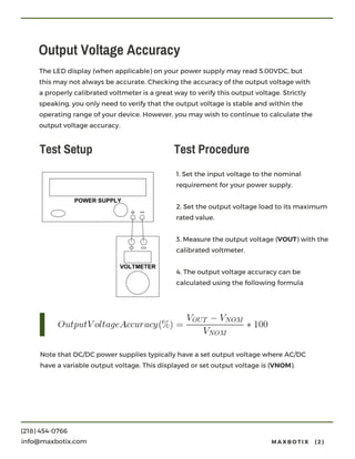 Guide to Power Supply Testing with MaxBotix | PDF | Consumer ...