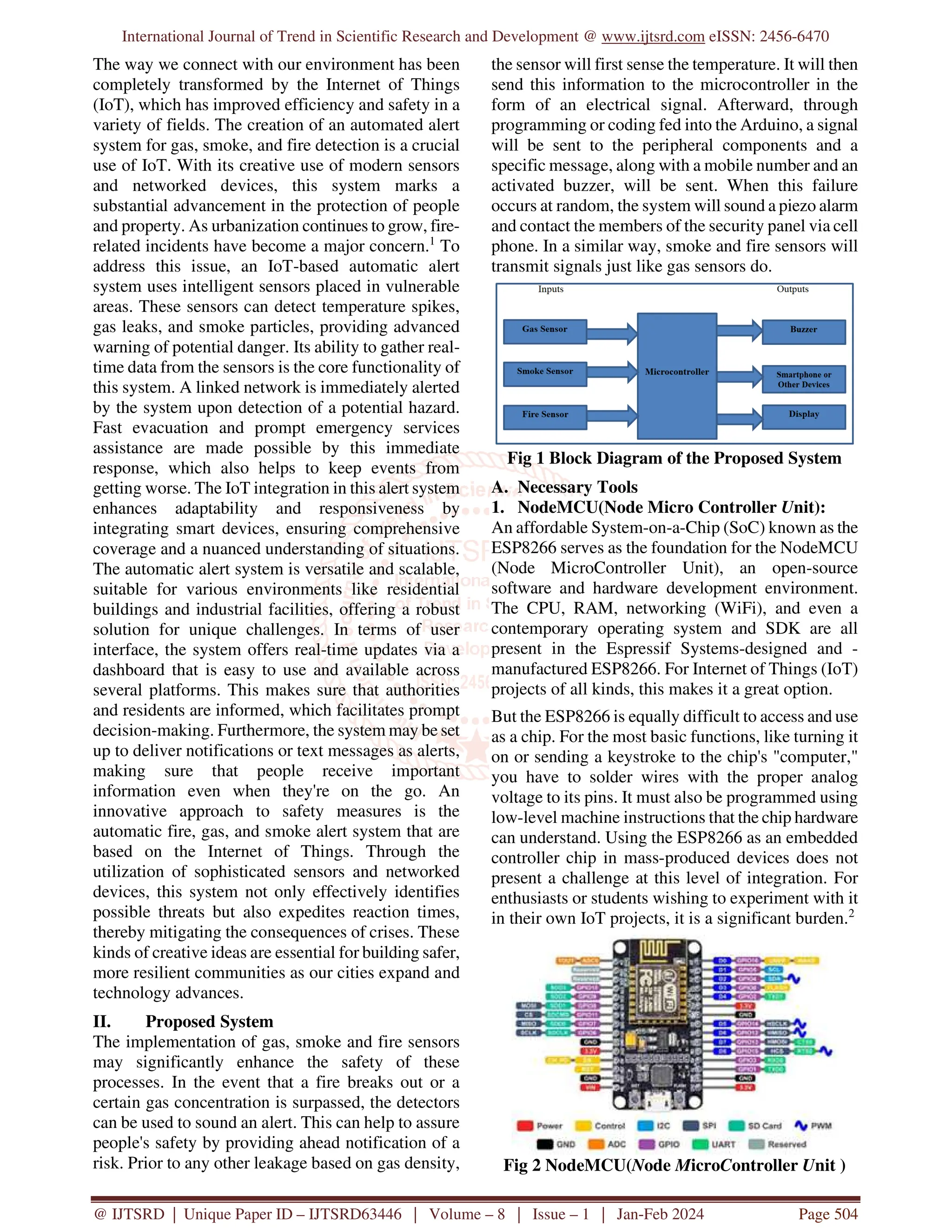 IoT Based Automatic Gas, Smoke and Fire Alert System | PDF