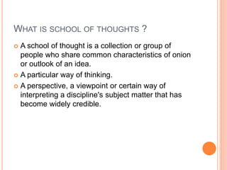 Psychoanalytic School of Thought | PPTX