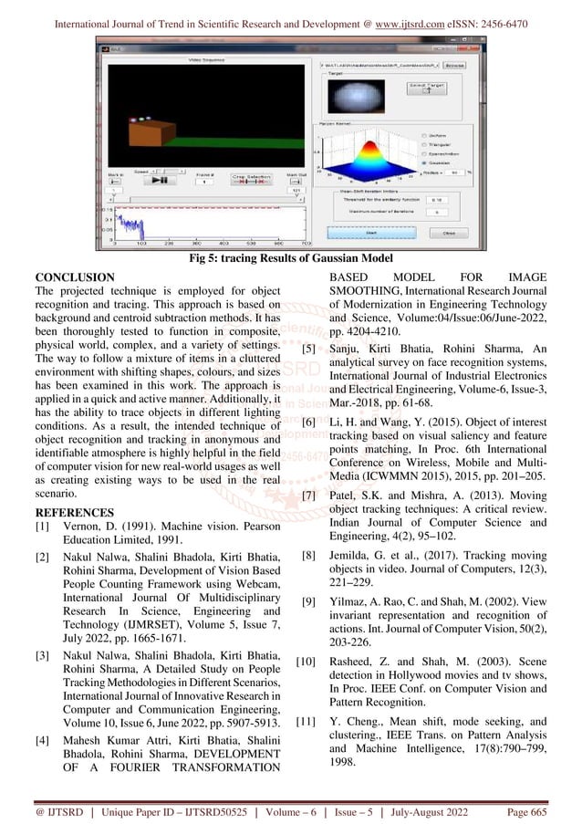 Tracing of an Object in Video through Mean Shift Protocol | PDF