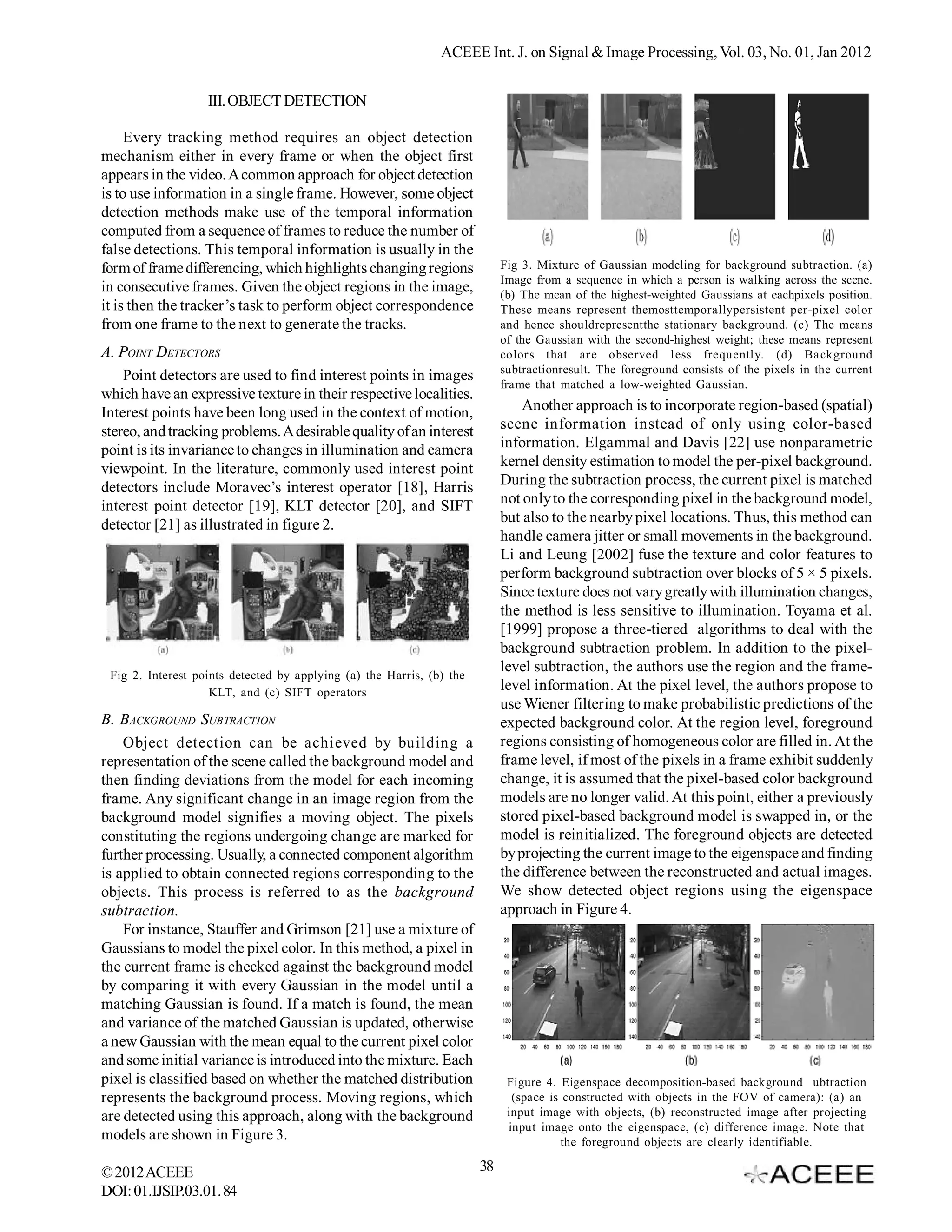Object Detection and tracking in Video Sequences | PDF