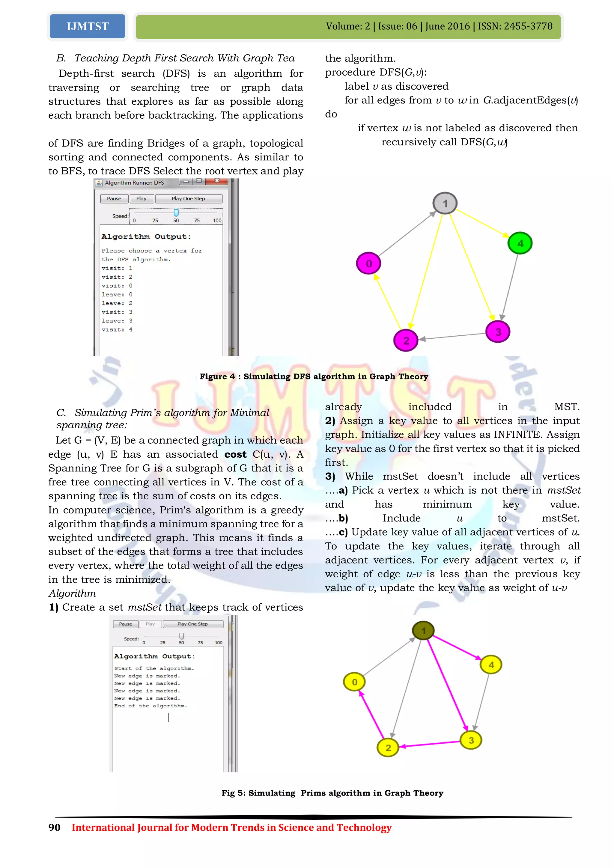 Graph Tea: Simulating Tool for Graph Theory & Algorithms | PDF