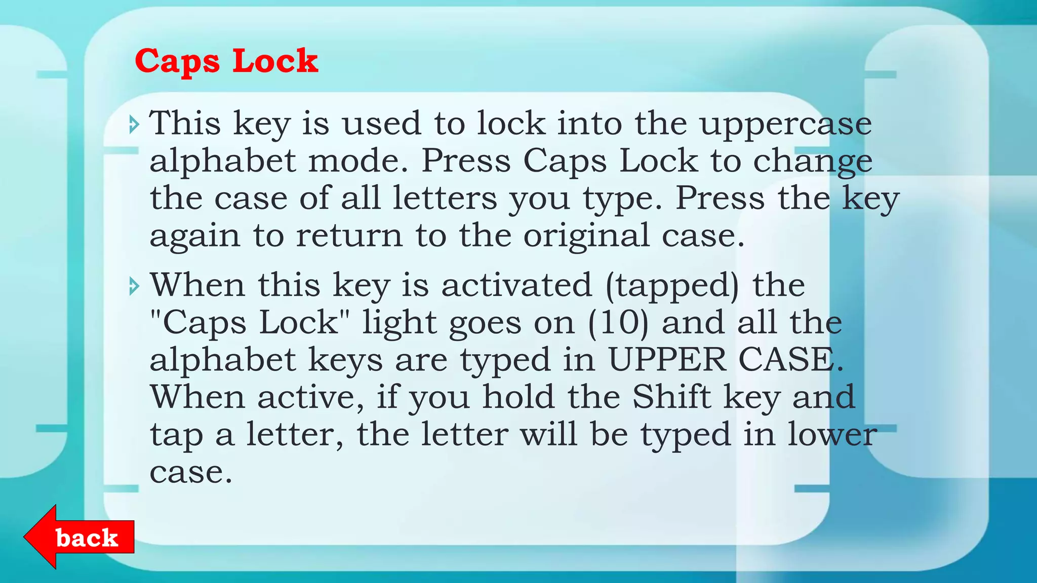 84 identify group keys on the keyboard and their functions | PPSX