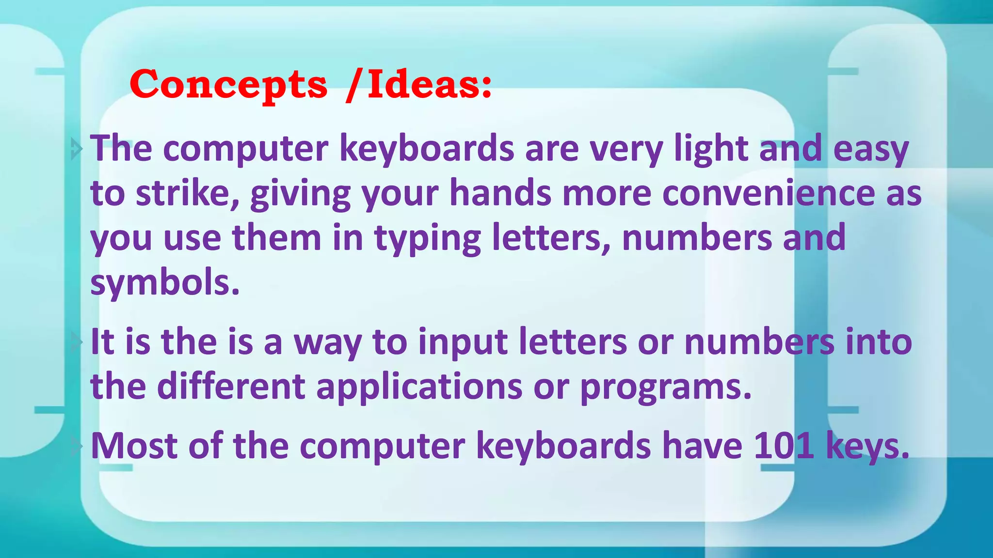 84 identify group keys on the keyboard and their functions | PPSX