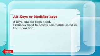 84 identify group keys on the keyboard and their functions | PPSX