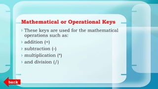 84 identify group keys on the keyboard and their functions | PPSX