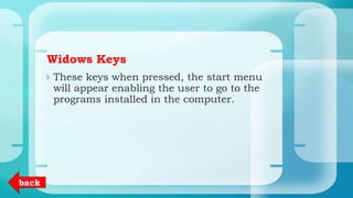 84 identify group keys on the keyboard and their functions | PPSX