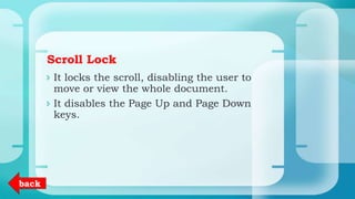 84 identify group keys on the keyboard and their functions | PPSX