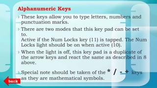 84 identify group keys on the keyboard and their functions | PPSX
