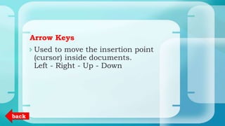 84 identify group keys on the keyboard and their functions | PPSX
